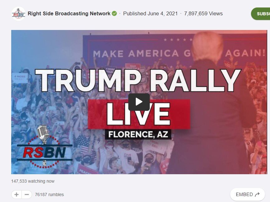 WOW! OVER 419,000 Viewers Tune in to Watch Trump Florence Rally on RSBN ...
