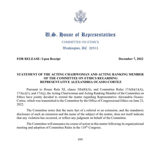 JUST IN: AOC Under House Ethics Investigation – Survive the News