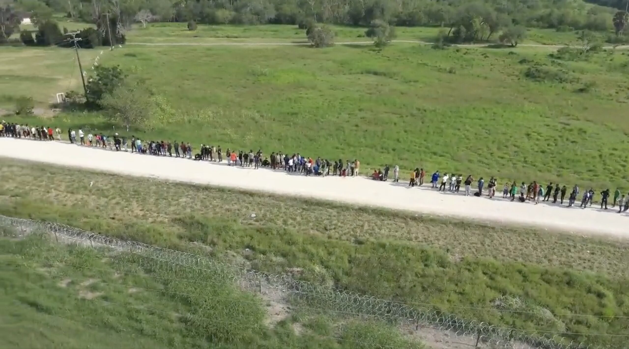 INVASION: Drone Footage Shows Hundreds of Illegal Aliens Cross the ...