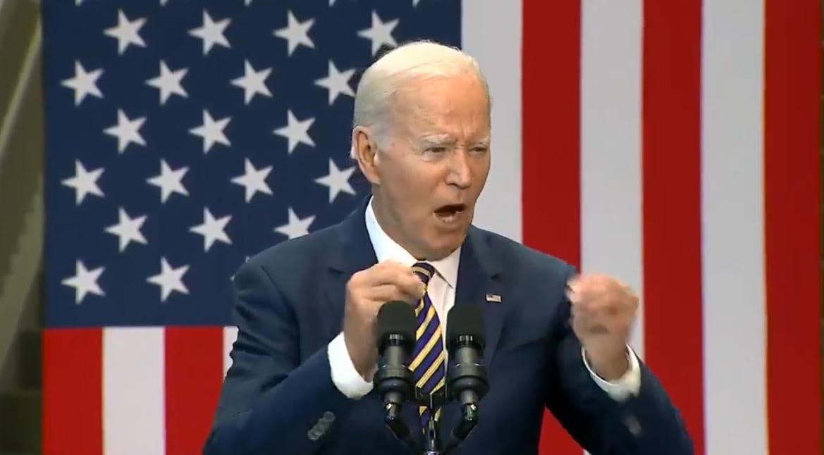 Old Man Joe Biden Starts Randomly Screaming During Speech in Maryland ...