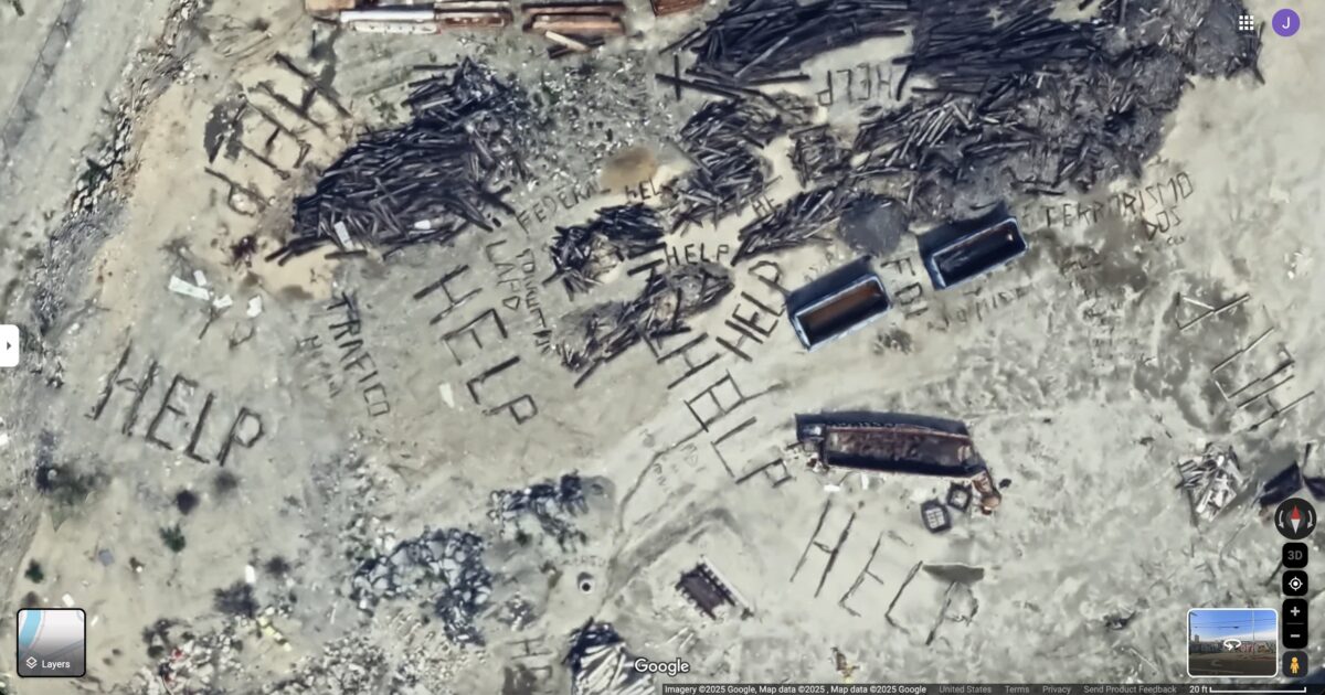 Satellite Image Reveals Chilling ‘HELP’ Signs in California, Stirring ...