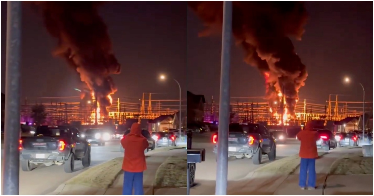 Massive Fire Erupts After Power Substation Explosion in North Fort ...
