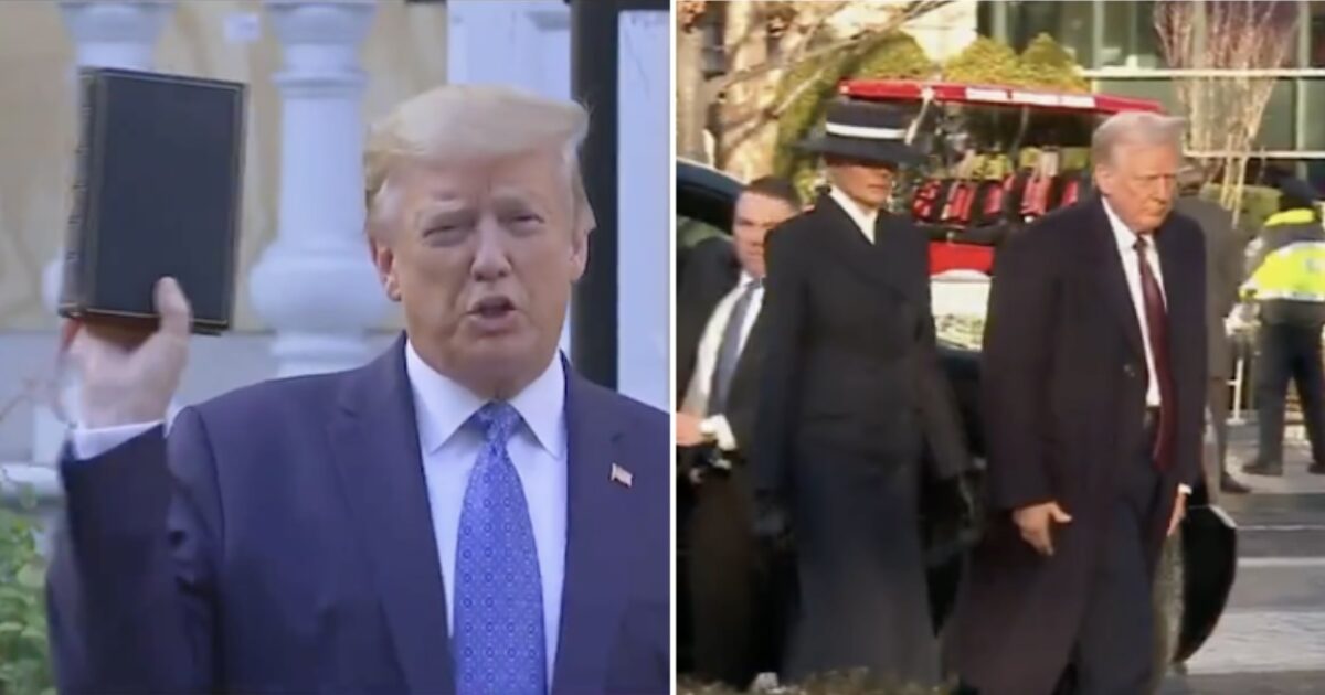 Melania Trump Looks Spectacular As She and President Trump Enter Church ...