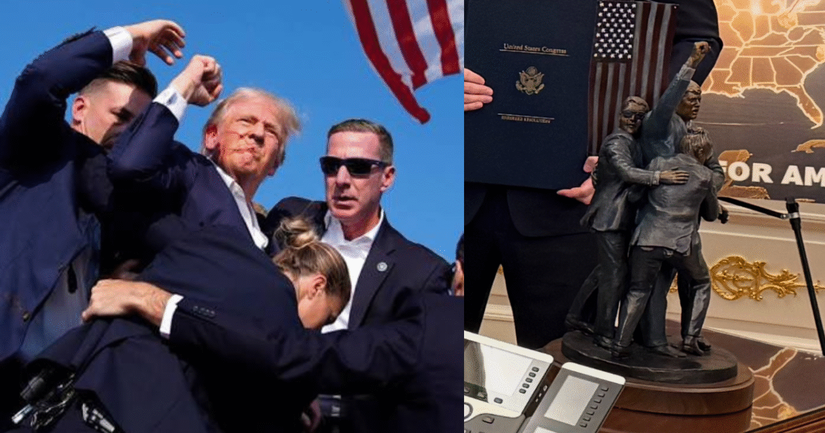 NEW: Trump Unveils New Statue in Oval Office of Legendary Butler ...