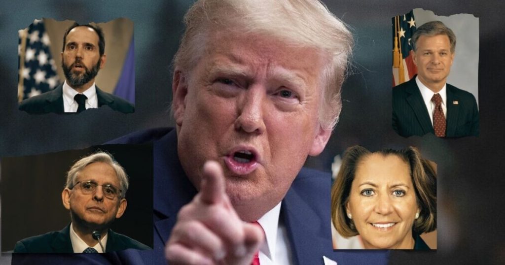 Fired Up Trump Demands Prosecution of Garland, Smith, Wray, and Other ...